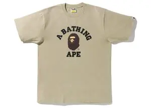 BAPE Online Exclusive College Tee Shirt - Beige