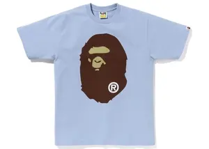 A BATHING APE Pigment Big Ape Head Tee Shirt - Sax