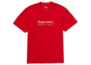 Supreme Gold Bars Tee Shirt - Red
