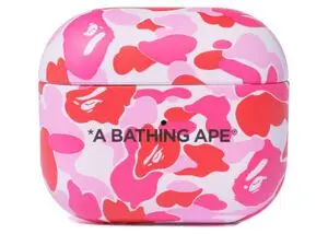 A BATHING APE Abc Camo Airpods Case - Pink