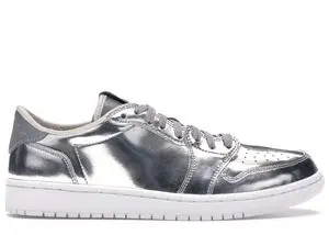 JORDAN 1 Retro Low Pinnacle Sneakers - Metallic Silver/white