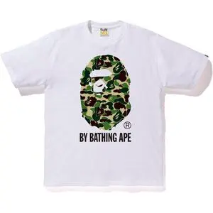 A BATHING APE Abc By Bathing Tee Shirt White/green