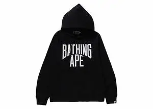 A BATHING APE Logo Pullover Hoodie - Black