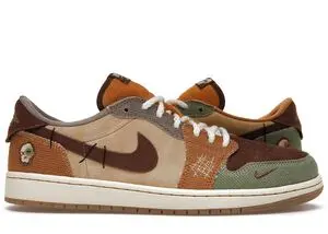 JORDAN 1 Retro Low Og Zion Williamson Voodoo Sneakers - Flax/muslin/fauna Brown