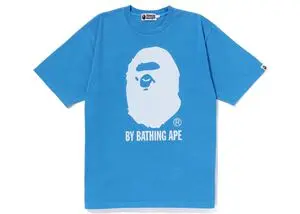 A BATHING APE Overdye Bathing Ape Relaxed Fit Tee Shirt - Blue