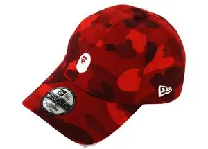A BATHING APE New Era Camo Ape Head 9twenty Cap - Red