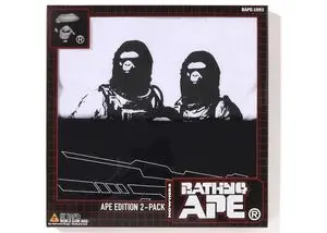 A BATHING APE Package Box #1 Tee Shirt - Black White