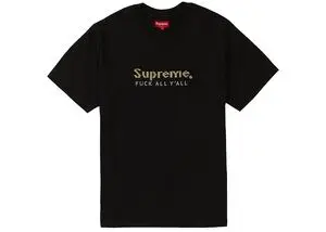 Supreme Gold Bars Tee Shirt - Black