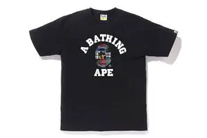 A BATHING APE Patchwork College Patchwork Tee Shirt - Black