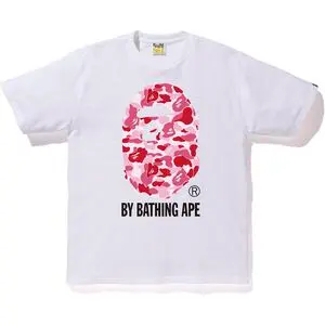 BAPE Abc Bathing Tee Shirt - White/pink