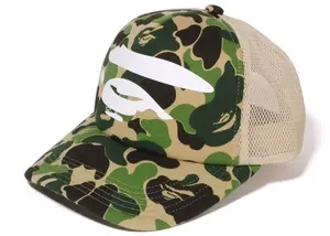 A BATHING APE Abc Camo Ape Face Mesh Cap - Green