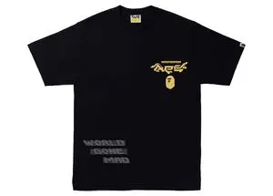 A BATHING APE Logo 1 Tee Shirt - Black