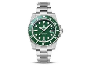 A BATHING APE A Bathing Ape Type 1 Bapex Bracelet Watch Green Silver