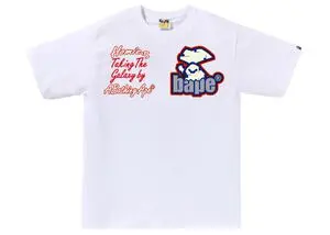 A BATHING APE Motif Tee Shirt - White