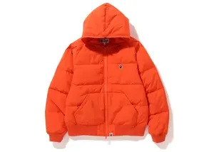 A BATHING APE One Point Hoodie Down Jacket - Orange