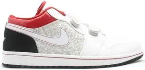 JORDAN 1 Retro Low Velcro Sneakers - White/varsity Red/black