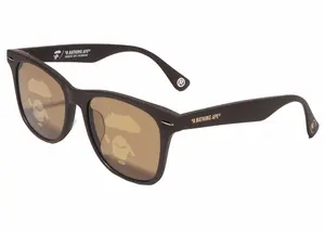 A BATHING APE Bape No. 13 Sunglasses Brown