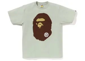 A BATHING APE Pigment Big Ape Head Tee Shirt - Green