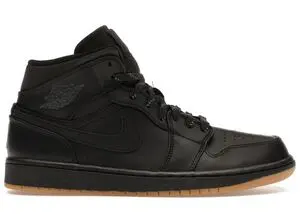 JORDAN 1 Retro Mid Winterized Sneakers - Black/anthracite/gum Yellow
