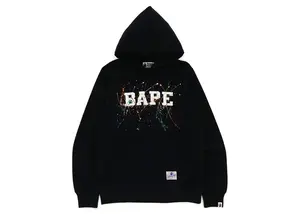 A BATHING APE Paint Splatter Pullover Hoodie