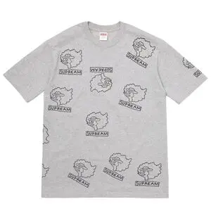 Supreme Gonz Heads Tee Shirt - Heather Grey