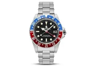 A BATHING APE Type 2 Bapex Watch - Silver/red/blue