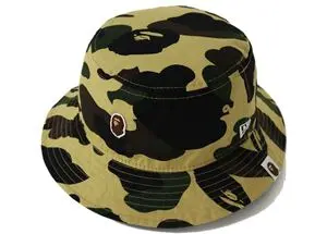 A BATHING APE New Era 1st Camo Bucket Hat - Yellow