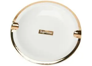 Supreme Gold Trim Ceramic Ashtray
