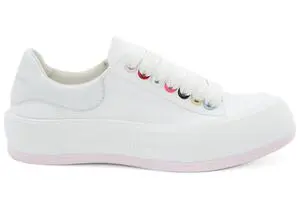 Alexander McQueen Deck Skate Plimsoll Lace-up Sneakers - White