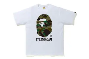 A BATHING APE 1st Camo Bathing Ape Tee Shirt - White/green