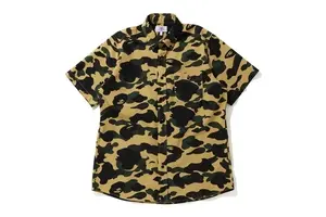 A BATHING APE 1st Camo Bd Short Sleeve Shirt - Yellow