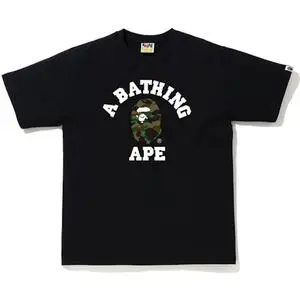 A BATHING APE 1st Camo College T-shirt - Black/green