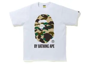 A BATHING APE 1st Camo Bathing Ape Tee Shirt - White/yellow