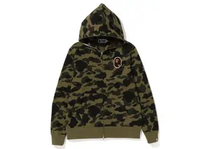 A BATHING APE 1st Camo Ape Head Patched Full Zip Hoodie