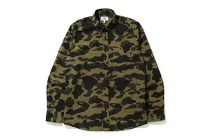 A BATHING APE 1st Camo Bd Long Sleeve Shirt - Green