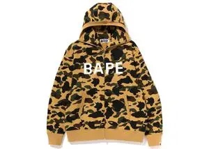 A BATHING APE 1st Camo Full Zip Hoodie - Yellow