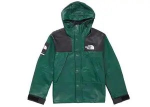 Supreme The North Face Leather Mountain Parka - Dark Green