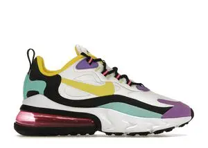 Nike Max 270 React Geometric Art - White/black/bright Violet
