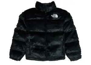 Supreme The North Face Faux Fur Nuptse Jacket - Black
