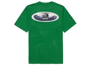 Supreme The North Face Mountains Tee Shirt - Green