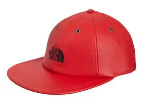 Supreme The North Face 6panel Leather Cap - Red