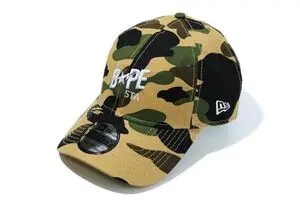 A BATHING APE 1st Camo Sta New Era Panel Cap - Yellow