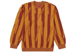 Supreme Textured Stripe Crewneck Sweatshirt