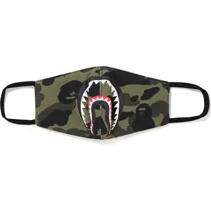 A BATHING APE 1st Camo Shark Face Mask - Green