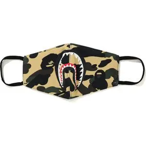 A BATHING APE 1st Camo Shark Face Mask - Yellow