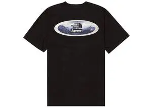Supreme The North Face Mountains Tee Shirt - Black