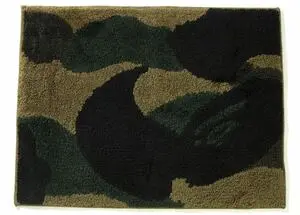 A BATHING APE Abc Camo Rug Mat - Green