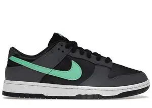 Nike Dunk Low Retro Sneakers - Black/dark Grey/green Glow