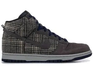 Nike Dunk High Premium Tweed Pack Sneakers - Mid Fog/mid Navy Blue/medium Grey
