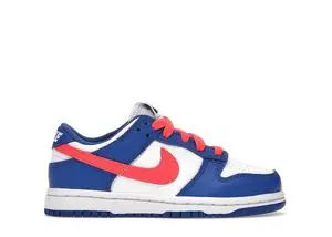 Nike Dunk Low Sneakers - White/bright Crimson/game Royal